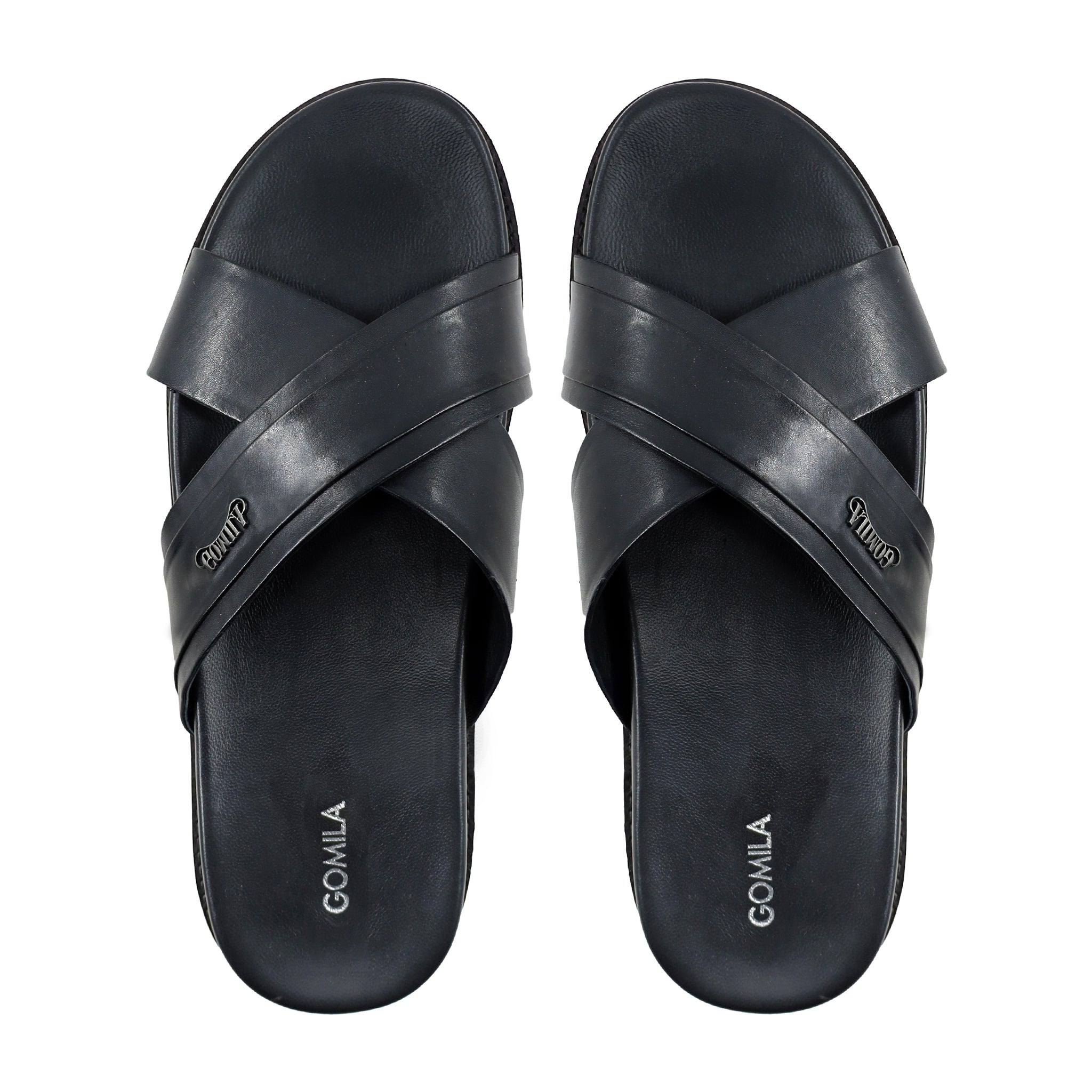 Vansi - Men's Black Calf Leather Slipper – Gomila Intersole