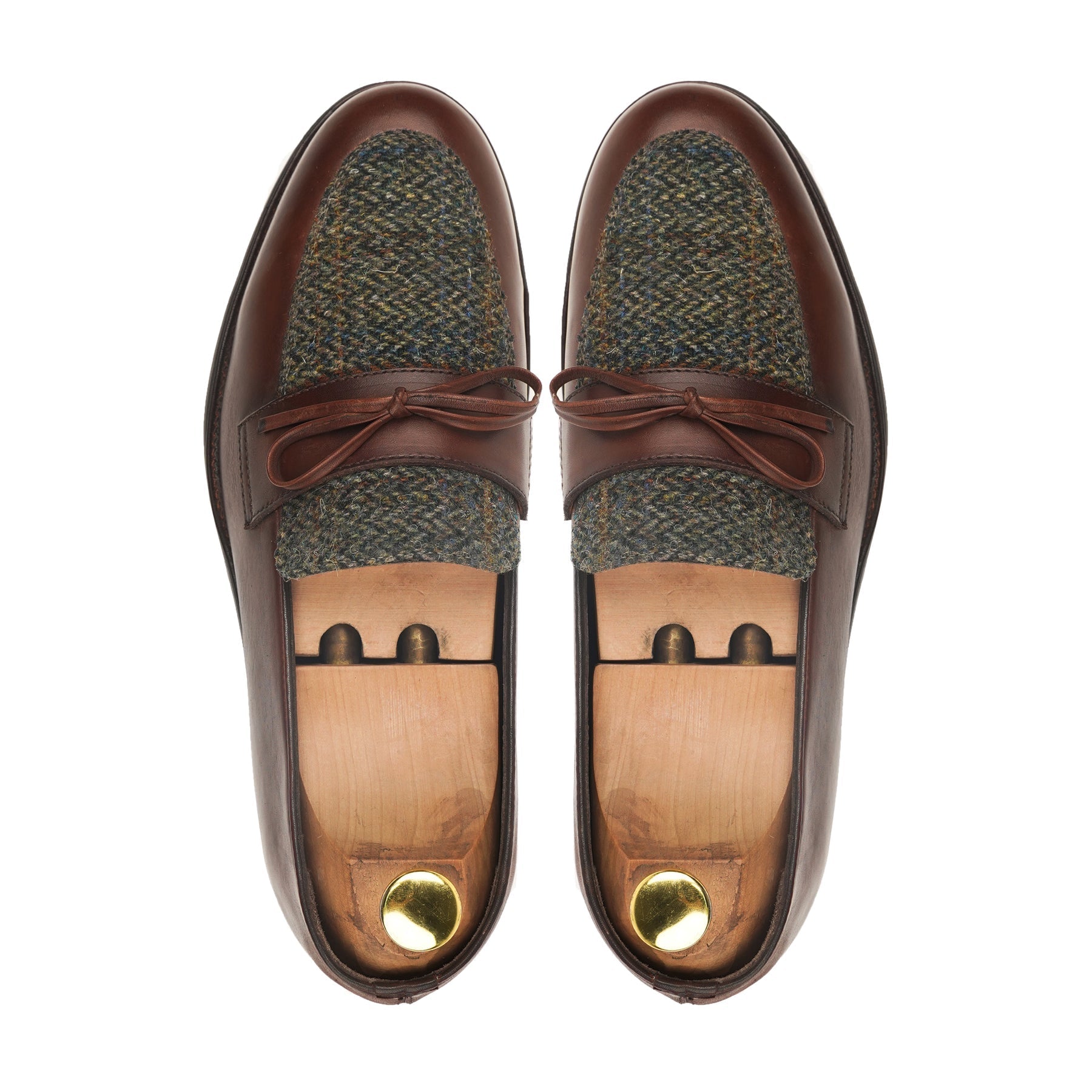 Aber - Men's Brown Calf Leather and Harris Tweed Loafer – Gomila Intersole